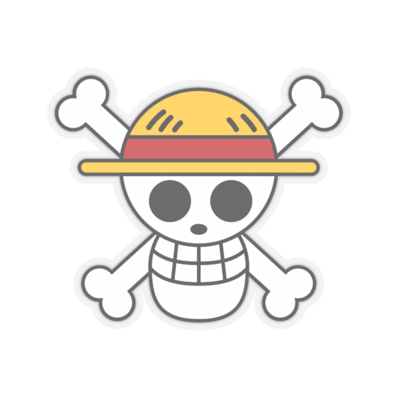 Straw Hat Jolly Roger Kiss-cut Sticker - Etsy