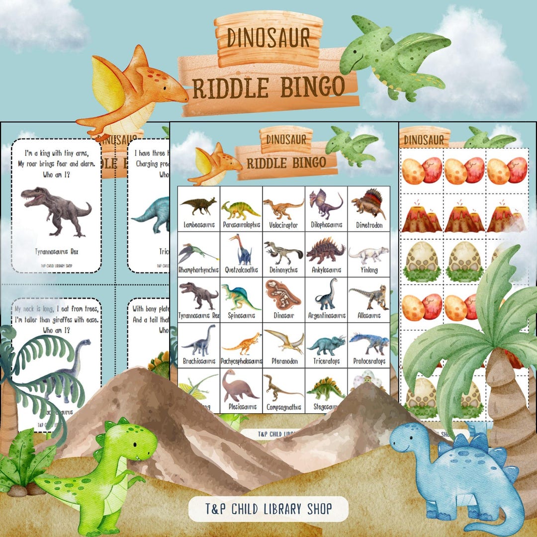 Roaring Riddle Bingo – A Dino-mite Speech & Language Adventure. - Etsy