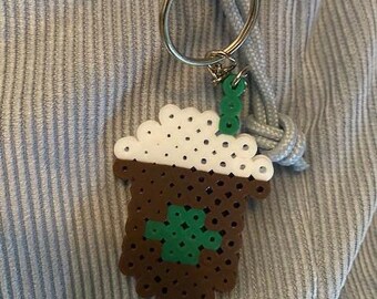 Starbucks frappuccino & Coffee Perler Bead Keychains - Etsy