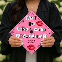 Custom Quote Nurse Medical Pink Floral Hand Lettered Graduation Cap ...