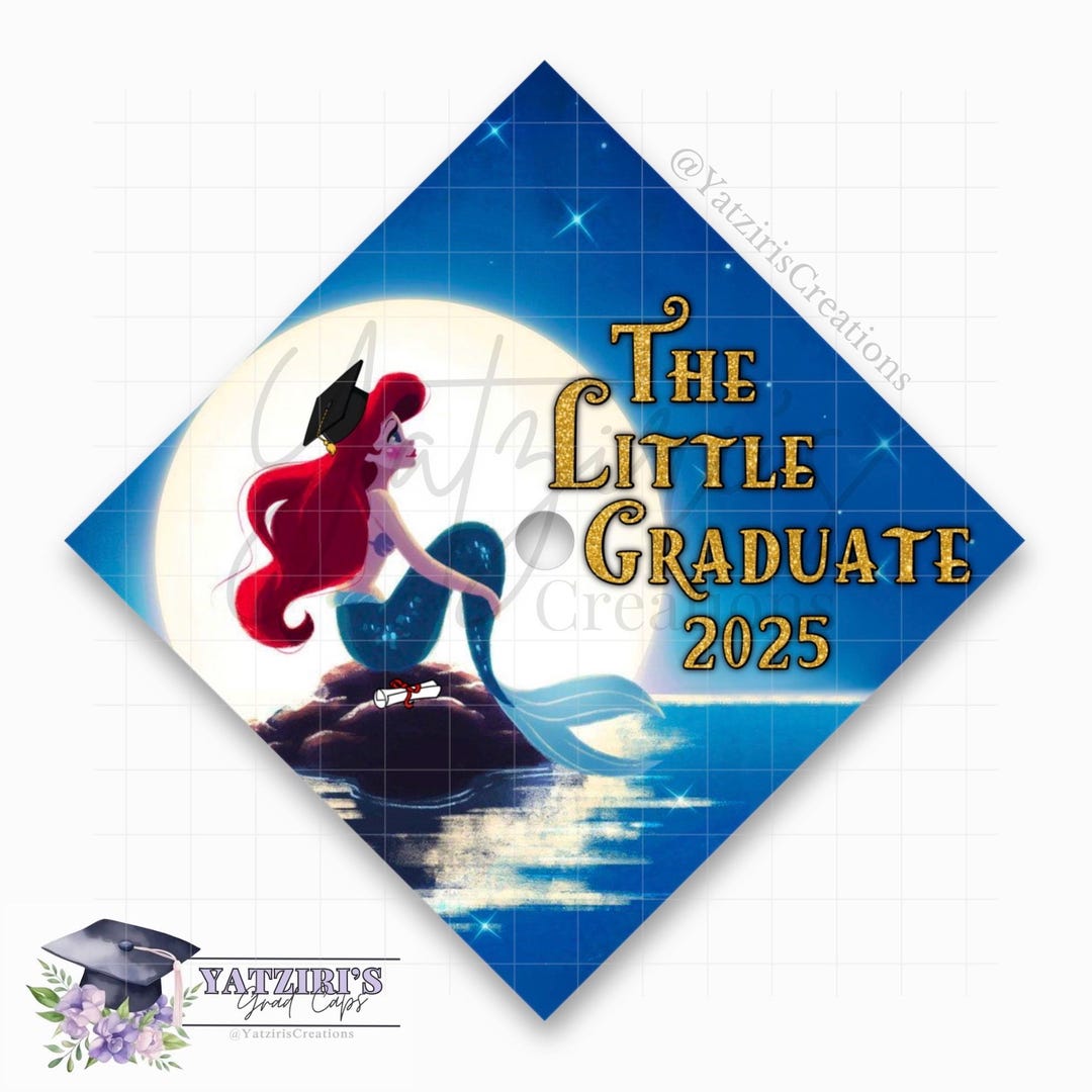 The Little Graduate Printed Graduation Cap Topper, Princess Graduate ...