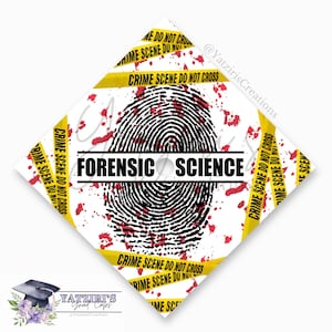 Forensic Science Printed Graduation Cap Topper, Crime Scene Graduation ...