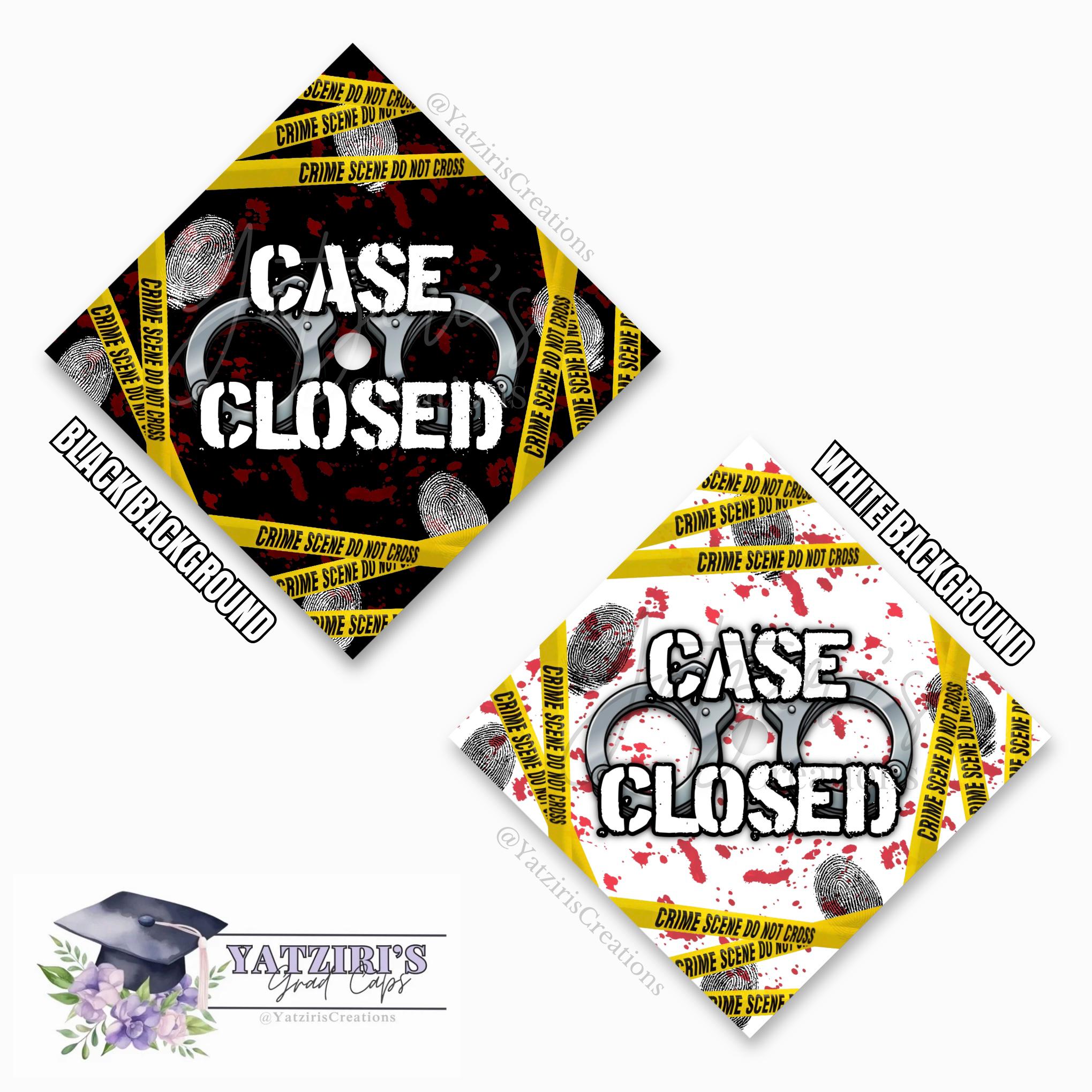 Case Closed Printed Graduation Cap Topper, Criminal Justice Graduation ...