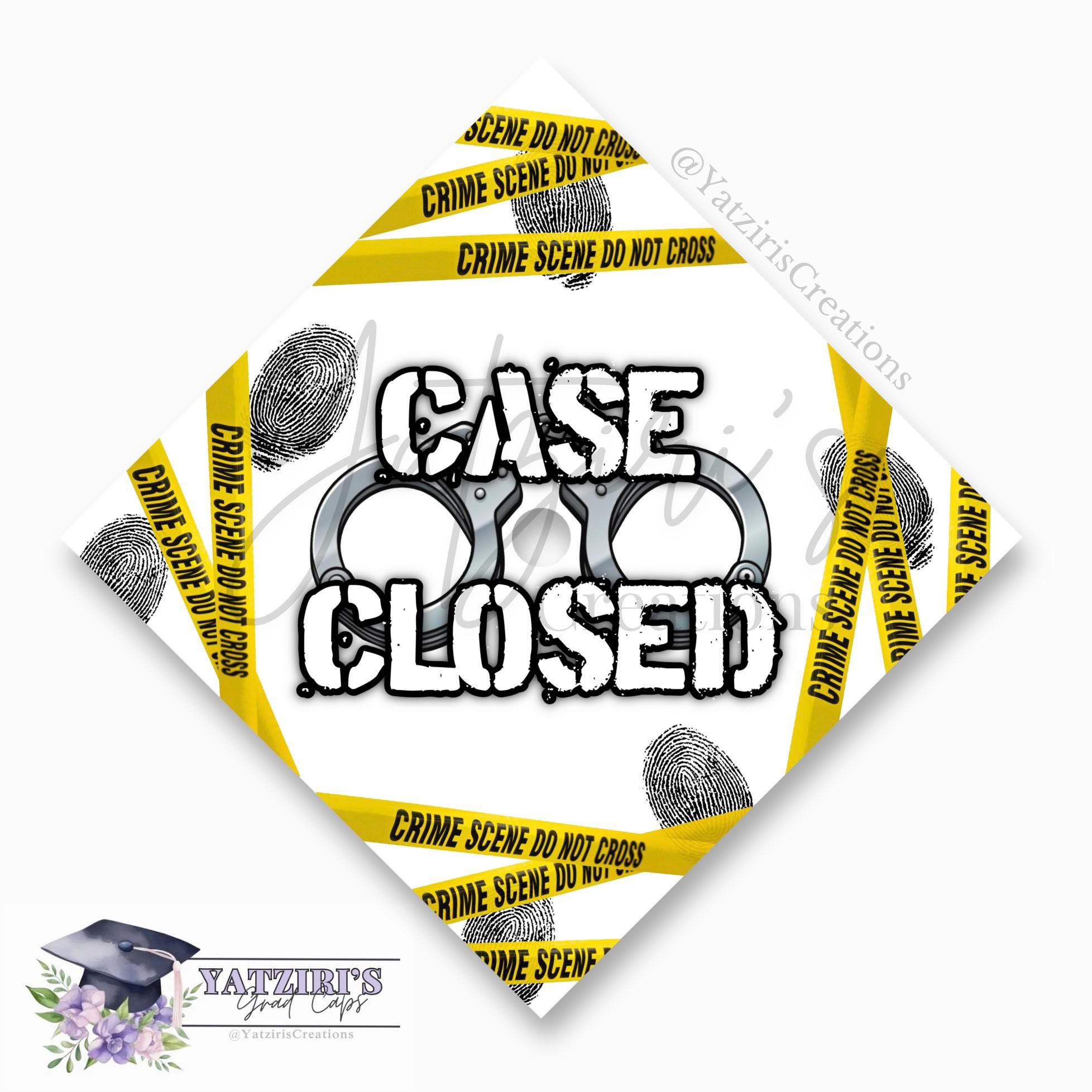Case Closed Printed Graduation Cap Topper, Criminal Justice Graduation ...