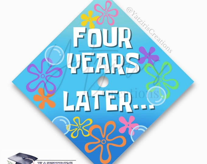 Four Years Later Printed Graduation Cap Topper, Funny Cartoon ...