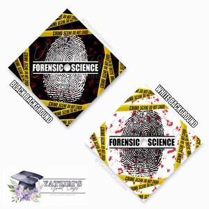 Forensic Science Printed Graduation Cap Topper, Crime Scene Graduation ...