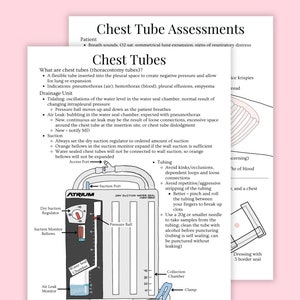 Chest Tubes ICU Notes Page - Etsy