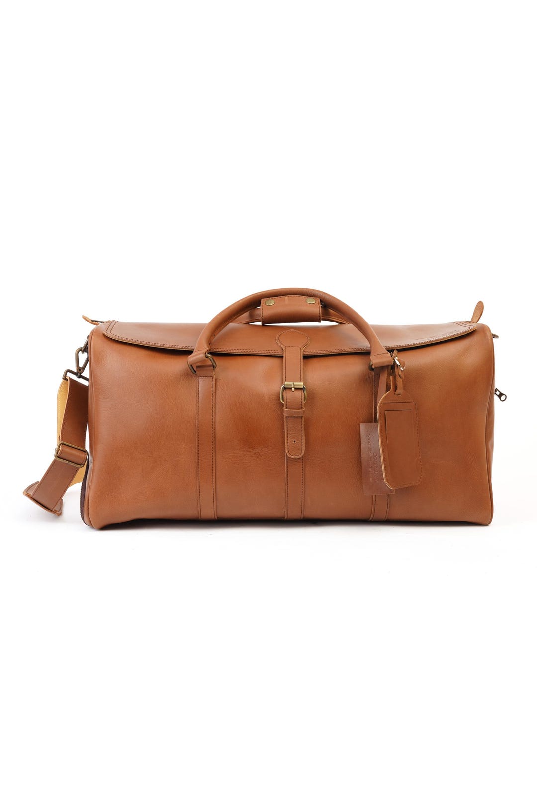 Meraki Duffle Bag With Flap Tan - Etsy