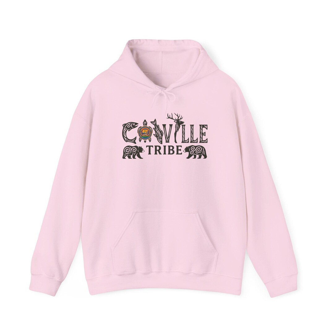 Colville Tribe Hoodie | Tribal Elk Antler Salmon Bear Logo, Native ...