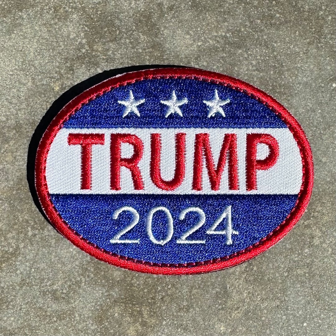 Trump 2024 Patch MAGA Embroidered Hook and Loop Velcro Back - Etsy