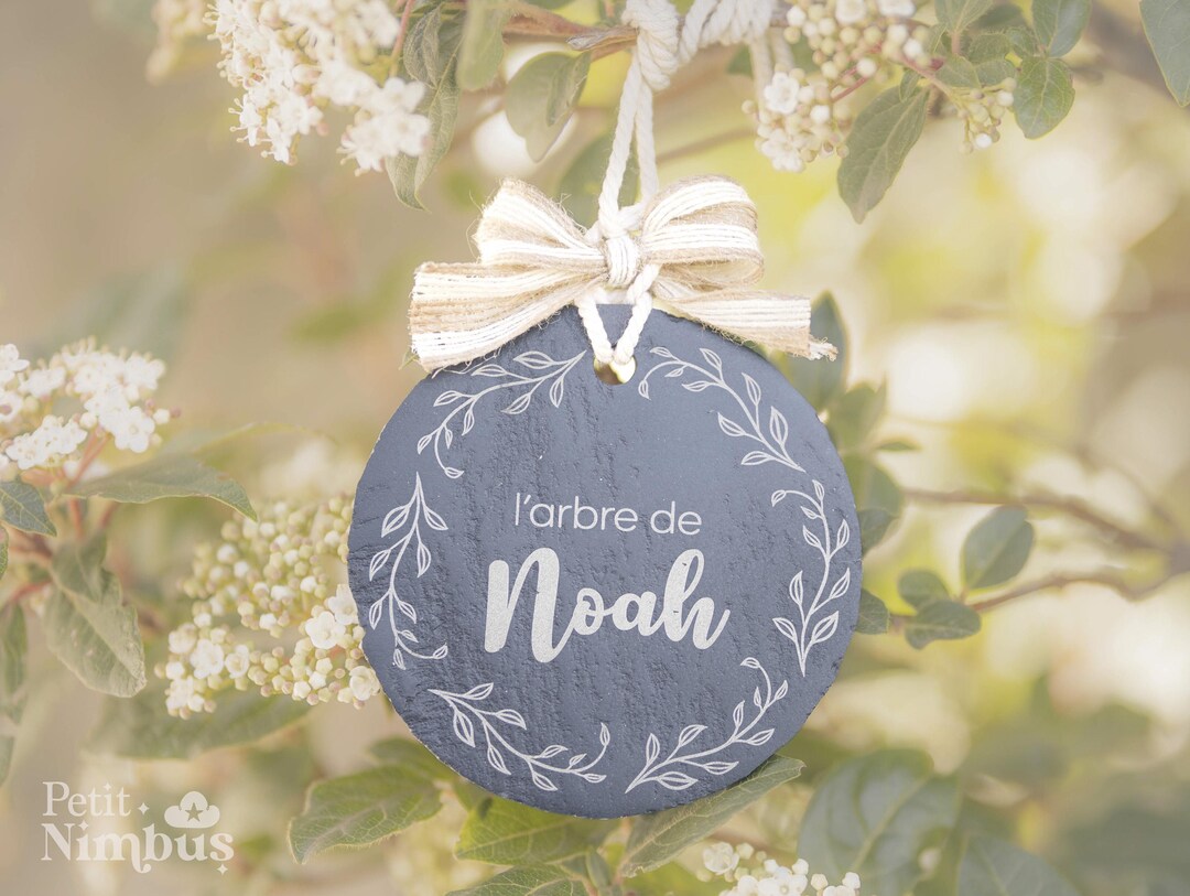 Custom Slate Tag – Engraved Birth Tree Accessory – Personalized Garden ...