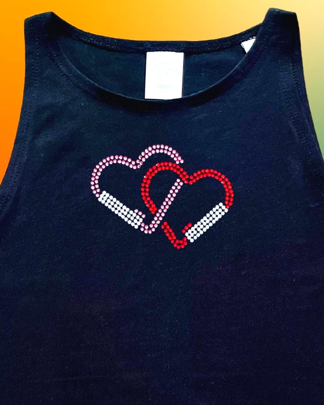 Heart Carabiner Rhinestone Cropped Vest | Lgbtq Top | Gay Lesbian T ...