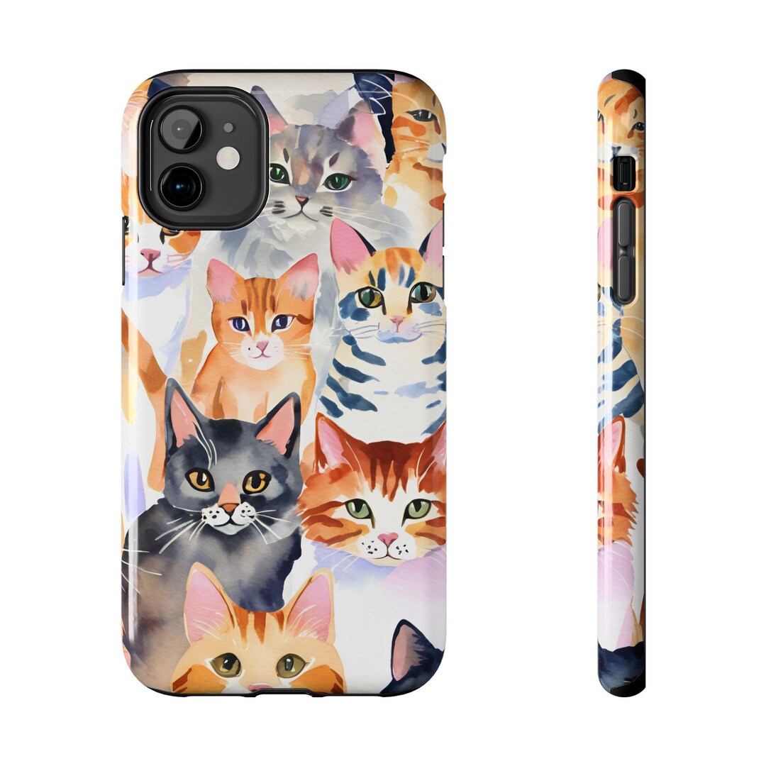 Watercolor Cat Portrait Phone Case - Etsy