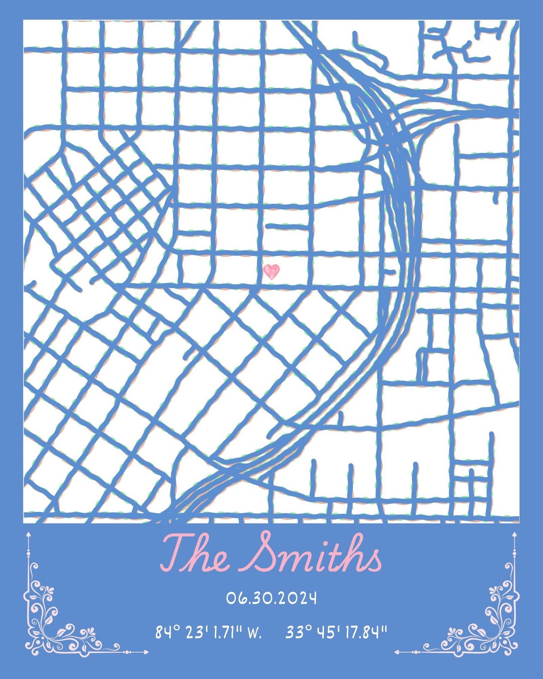 Marriage Map, First Date Map, Where We Met Map, First Home Map, First ...