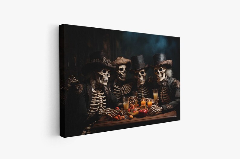 Wild West Remains Retro Skeleton Cowboy Art, Western Wall Art, Cowboy ...