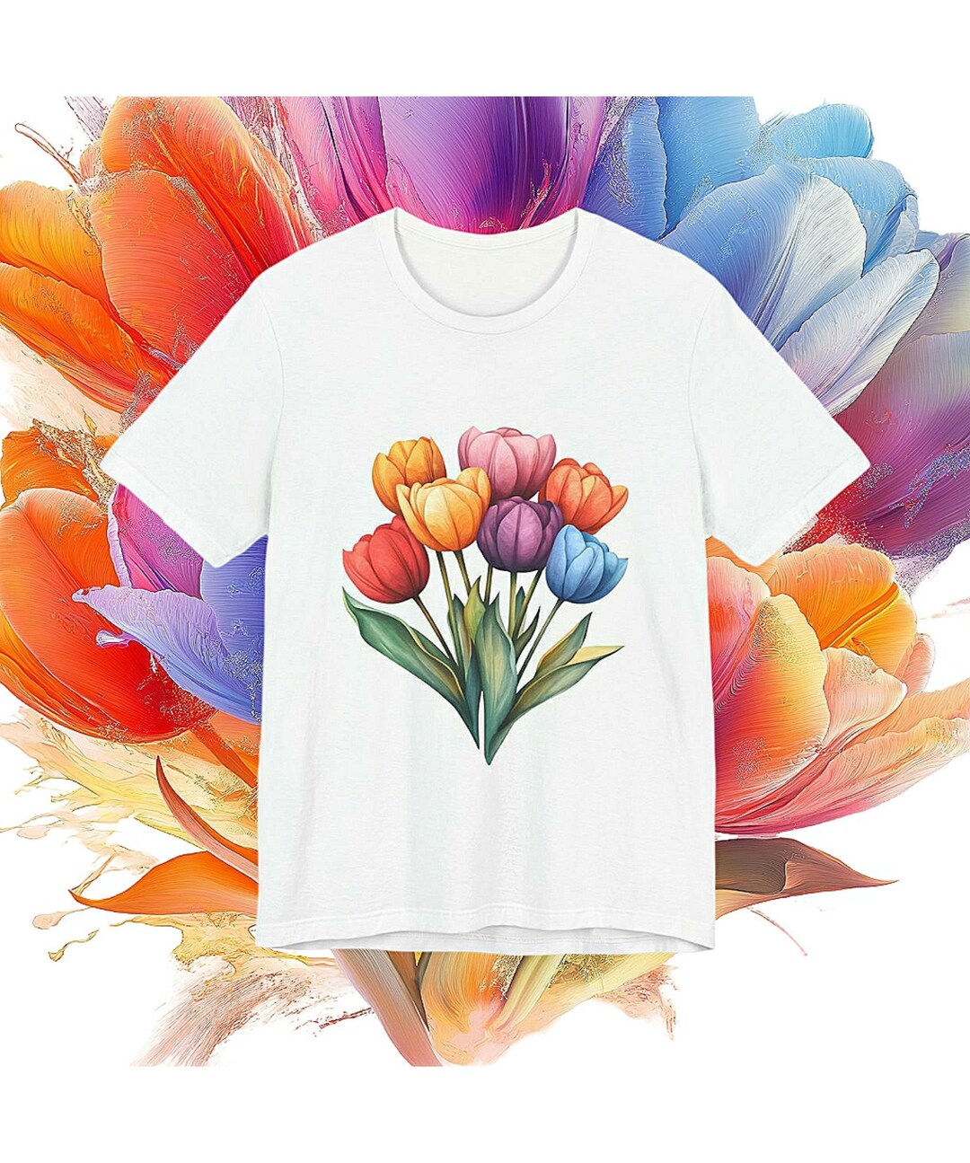 Spring Tulip Bouquet Unisex T-shirt - Etsy