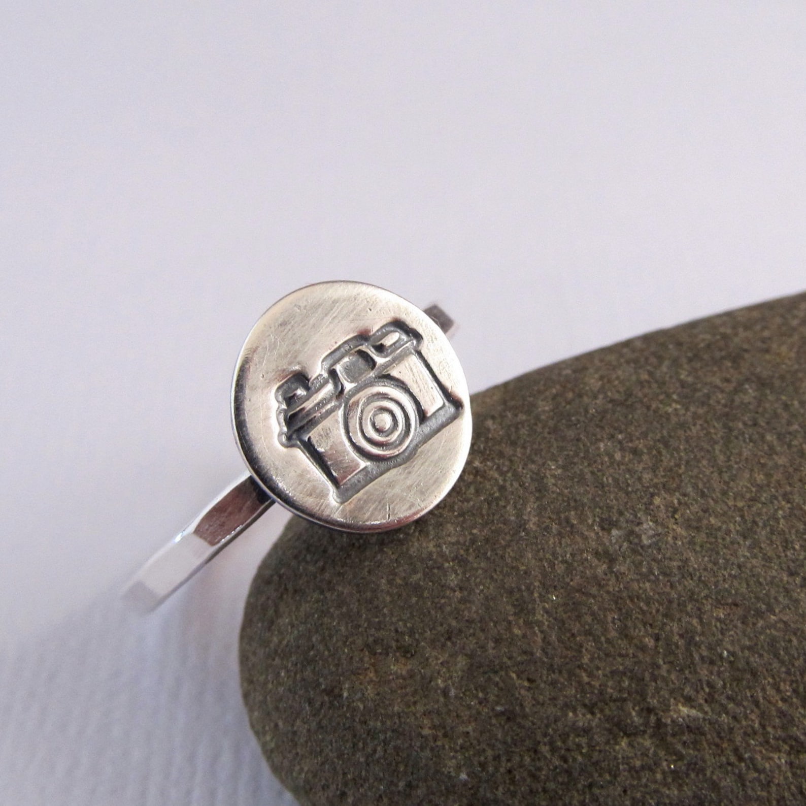 Camera Ring Sterling Silver Ring Stacking Ring - Etsy