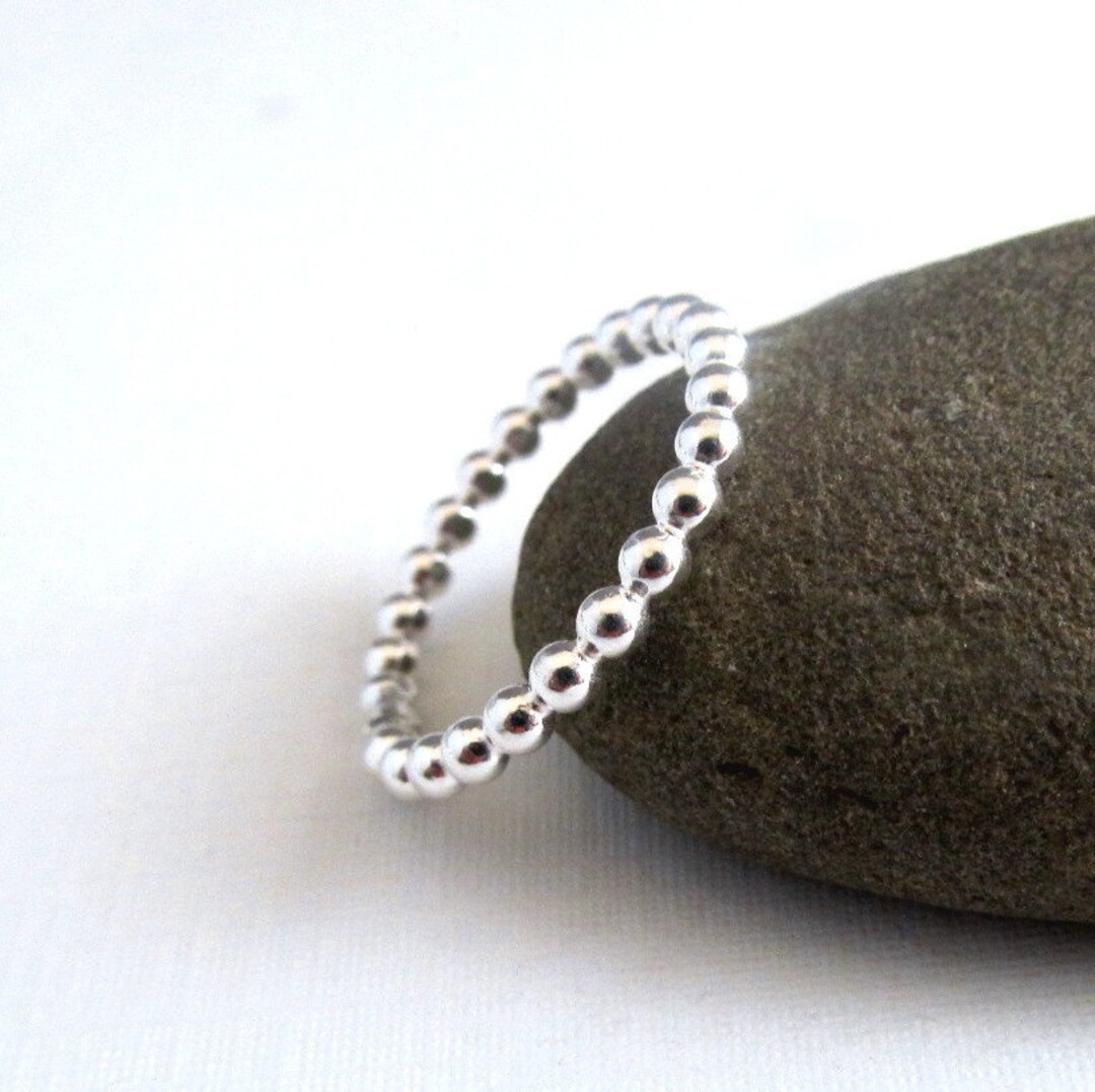 Sterling Silver Bubble Stacking , Dot Ring, Eternity Band - Etsy