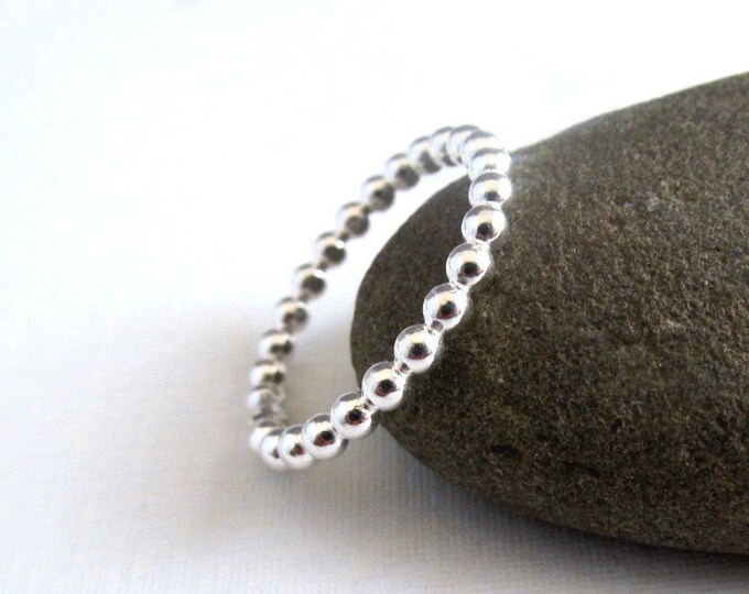 Sterling Silver Bubble Stacking , Dot Ring, Eternity Band - Etsy