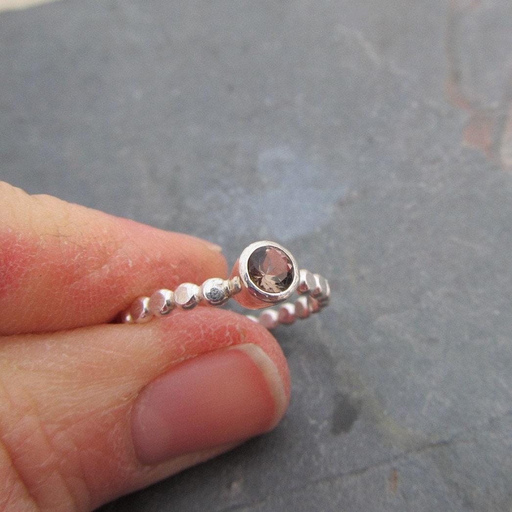 Birthstone Stacking Ring Gemstone Ring Bubble ring | Etsy