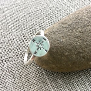 Compass Ring- Silver Compass Ring - Graduation Gift -travel Gift - Etsy