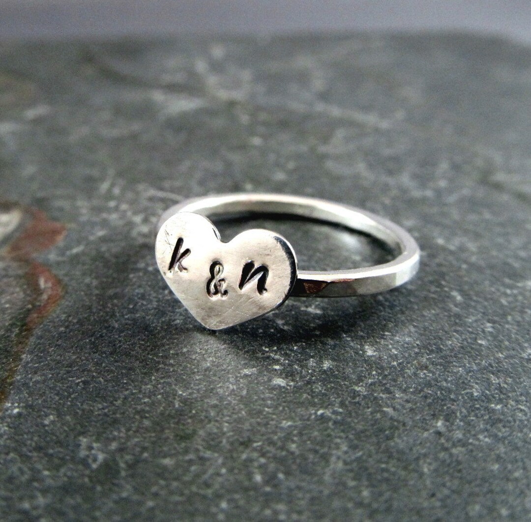 Valentines Gift, Sweetheart Ring, Personalized Heart Ring, Gift for Her ...