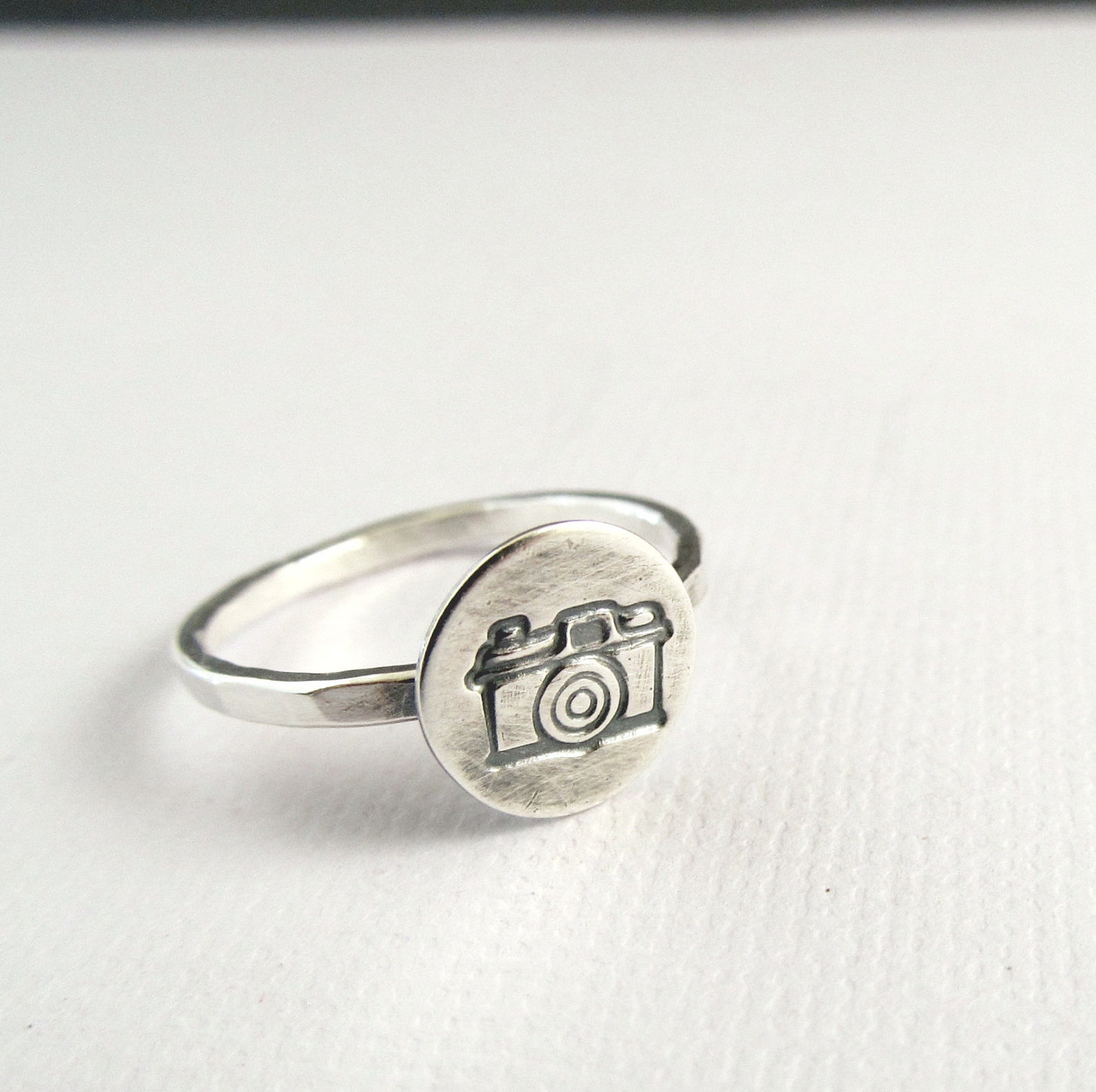 Camera Ring Sterling Silver Ring Stacking Ring - Etsy