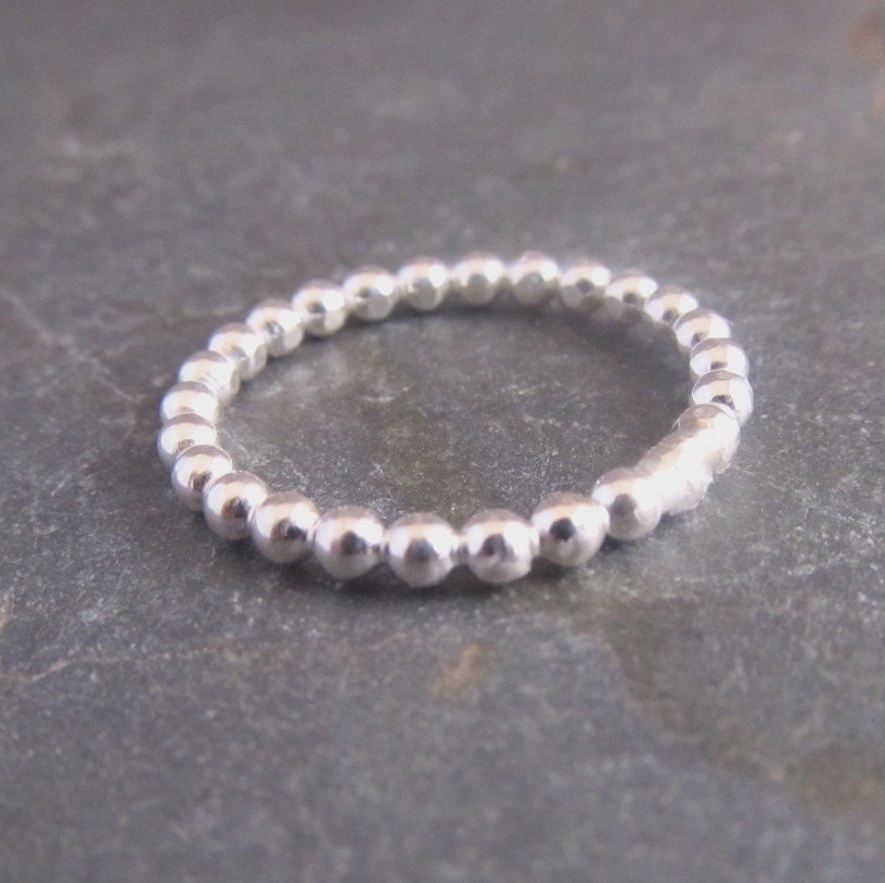 Sterling Silver Bubble Stacking Dot Ring Eternity Band - Etsy