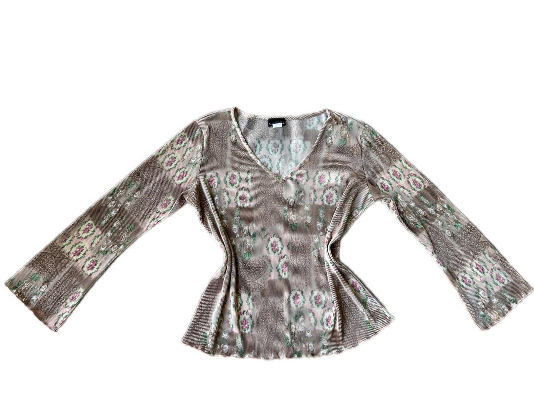 Vintage Y2K PINK ROSES Cottage Core Top : Large Floral Blouse - Etsy