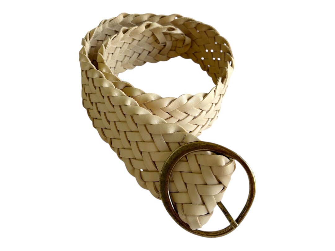 Vintage Y2K Cream Extra Wide Braided Slouch Grunge Belt : Boho Prairie ...