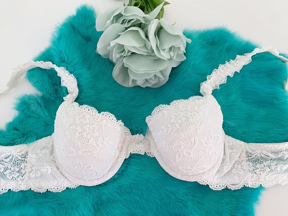 Vintage White Bra // Playtex Angelic Ruffled Straps Floral - Etsy