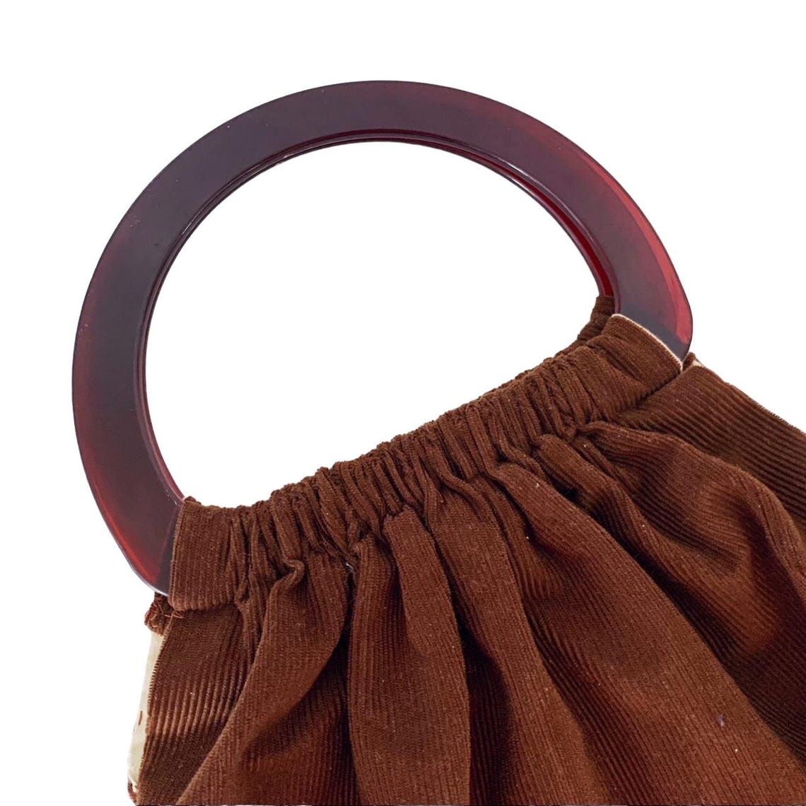 Vintage Brown Handbag // 1970’s Tortoise Handles //prairie Peasant ...