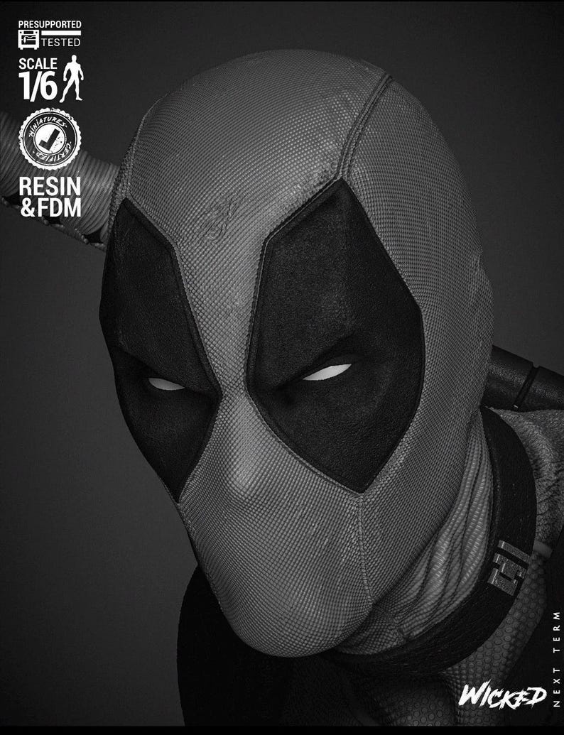 Deadpool 2024stl File for 3d Printing - Etsy