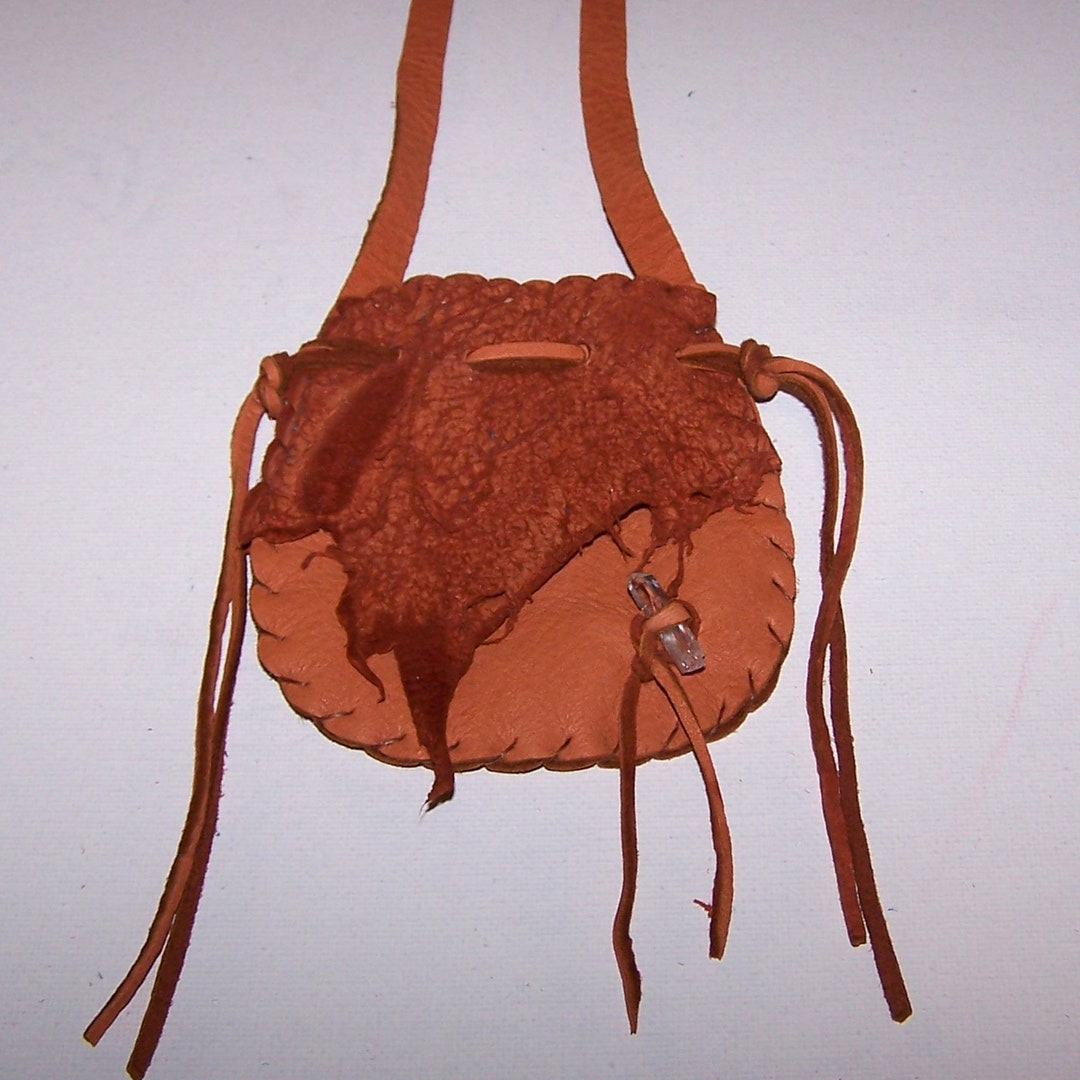 Beautiful Leather Medicine Bag / Neck Bag ..RUST - Etsy