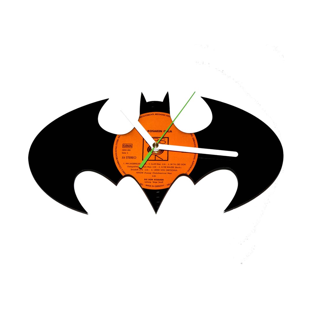 Batman Vinyl Wall Clock Superhero Gift for Boy Mrvel Decor Avengers ...