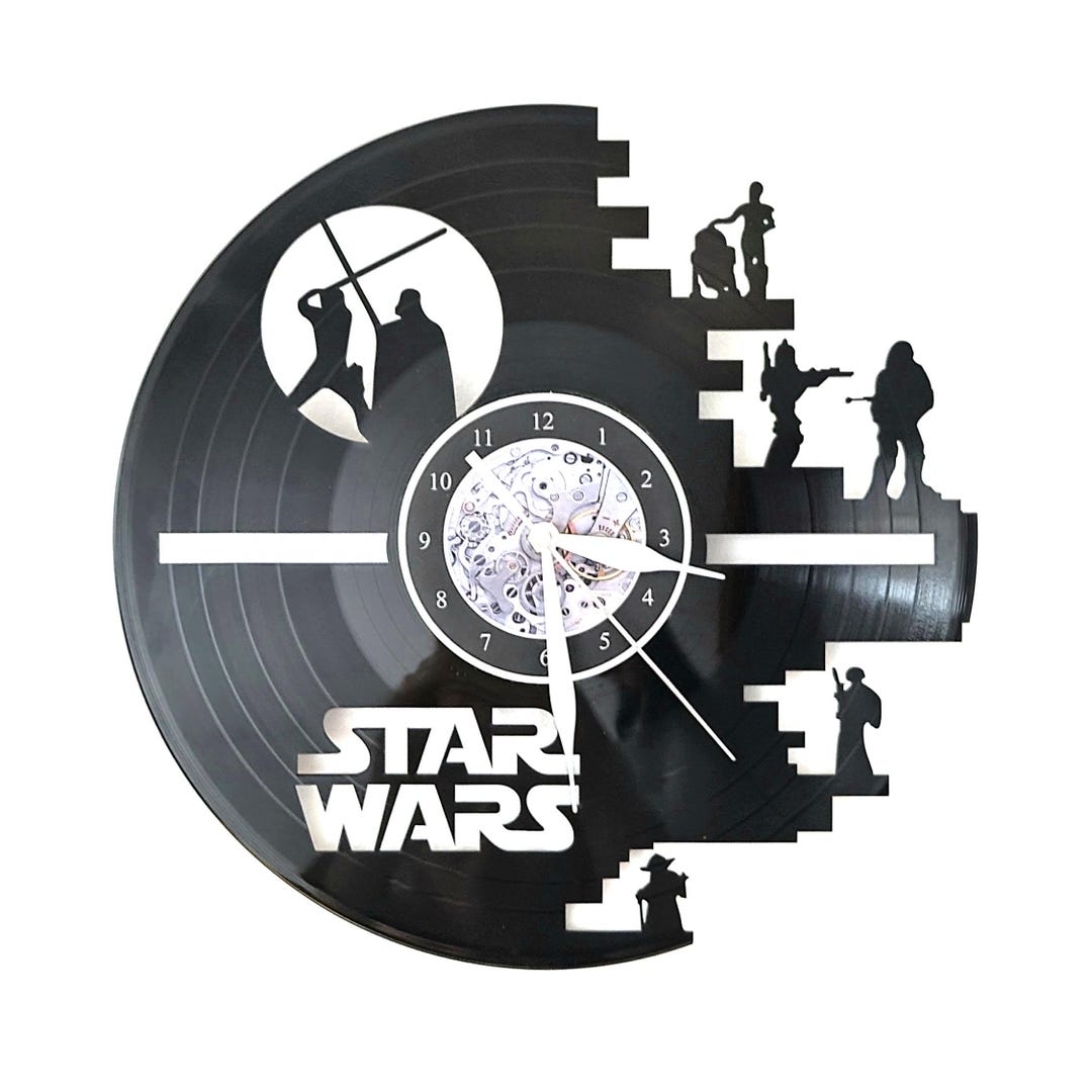 Star Wars Vinyl Record Wall Clock Death Star Decor Star Wars Fan Gift ...