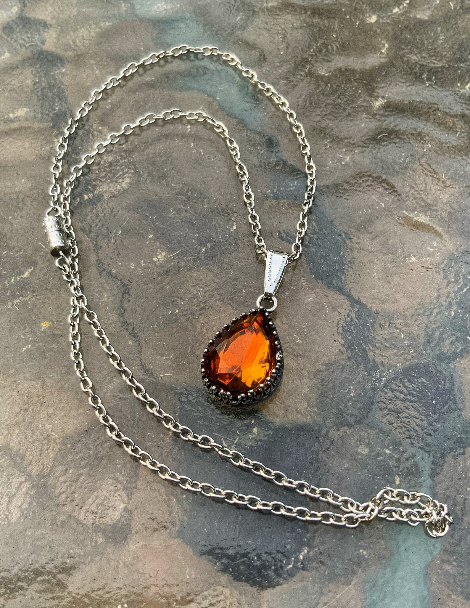 Topaz Drop Rhinestone Necklace Time Traveler’s Daughter’s Gift Inspired ...