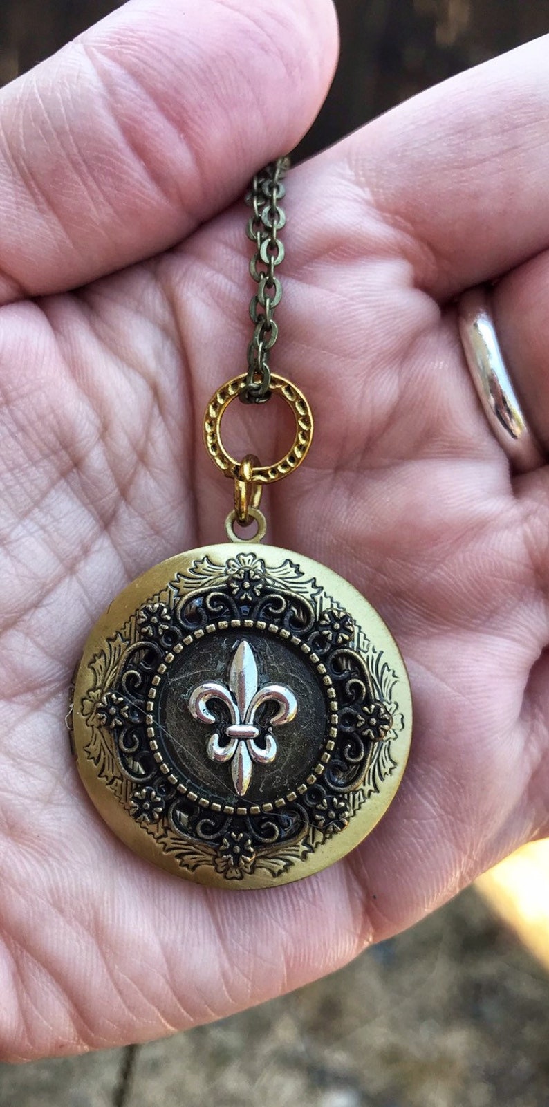 Sparkle Vampire Fan Locket With Fleur De Lis Gift for Women New Version ...