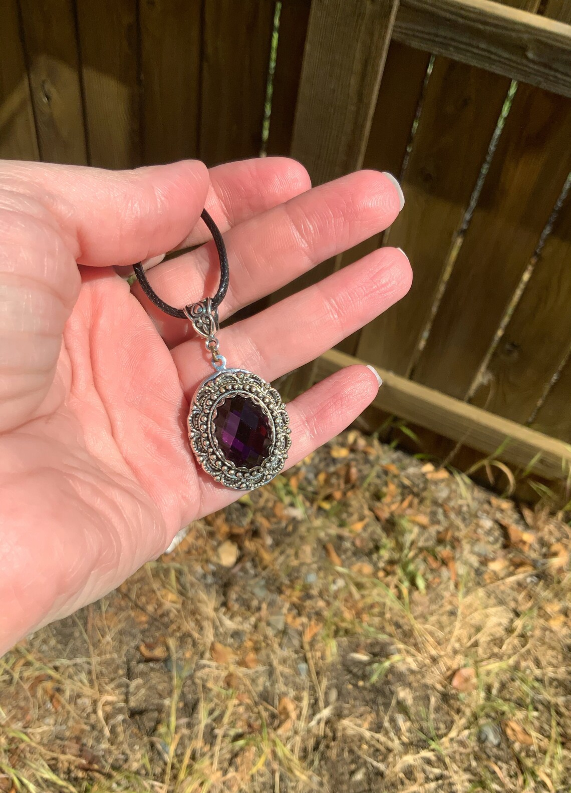 Amethyst Silver Locket the Secret Garden Fairy Fantasy | Etsy