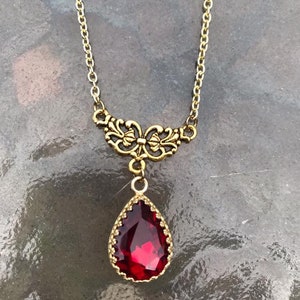Hidden Treasure Time Travel Outlander Inspired Ruby Necklace Gift for ...