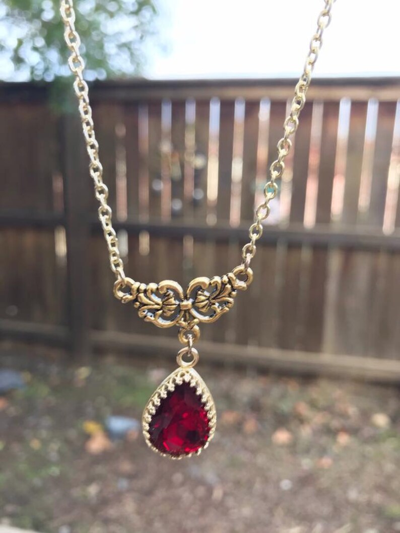 Hidden Treasure Time Travel Outlander Inspired Ruby Necklace Gift for ...