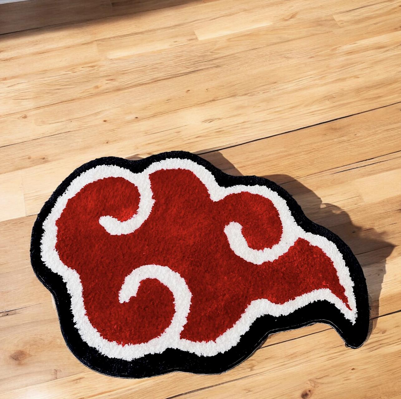 Tufted Anime Red Cloud Rug, Japanese Handmade Bedroom Decor, Trendy Y2K ...