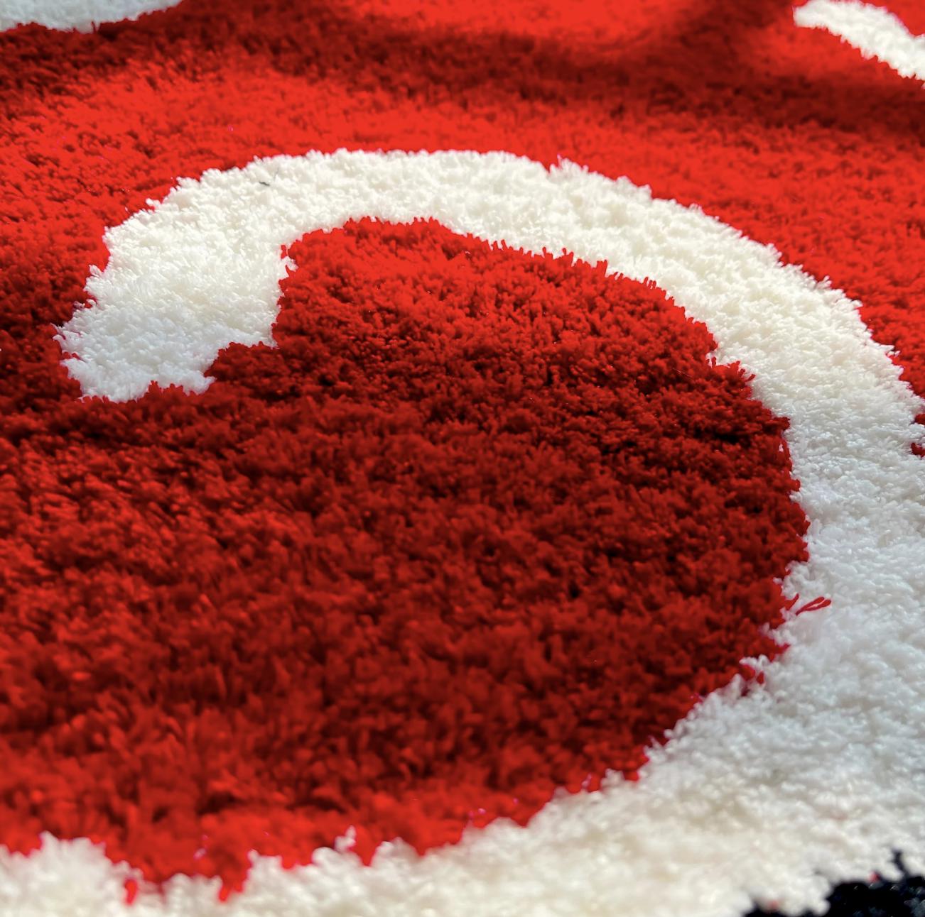 Tufted Anime Red Cloud Rug, Japanese Handmade Bedroom Decor, Trendy Y2K ...