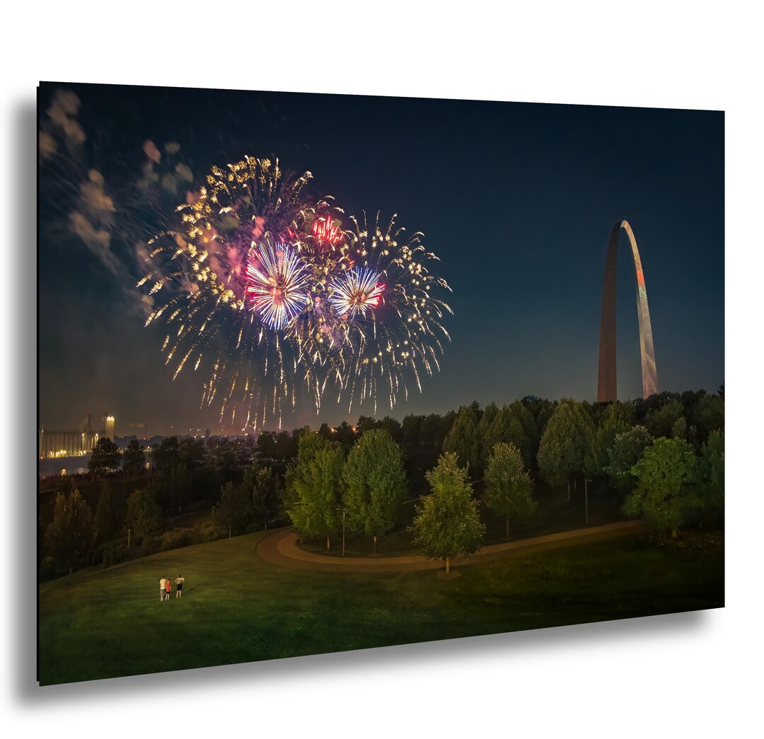 Gateway Arch Fireworks Print | St. Louis July 4th Photography - Etsy