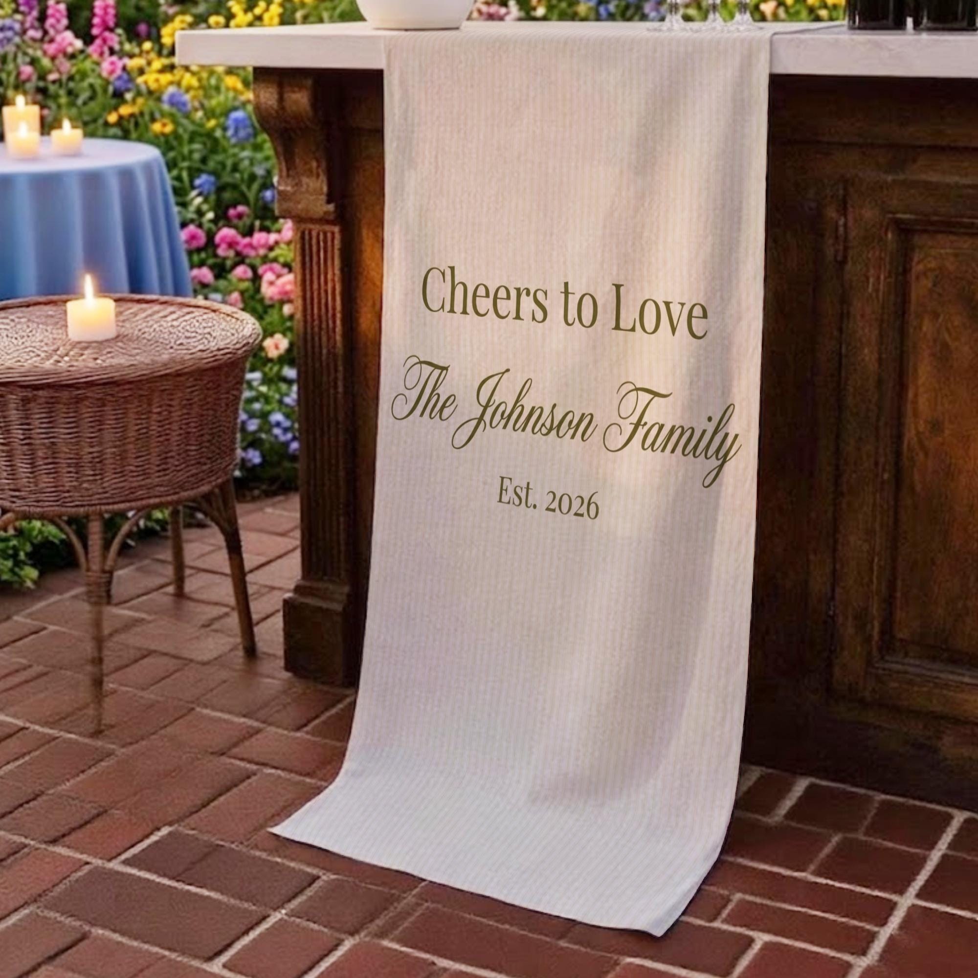 Personalized Linen Bar Sign, Wedding Reception Decor, Custom Family ...