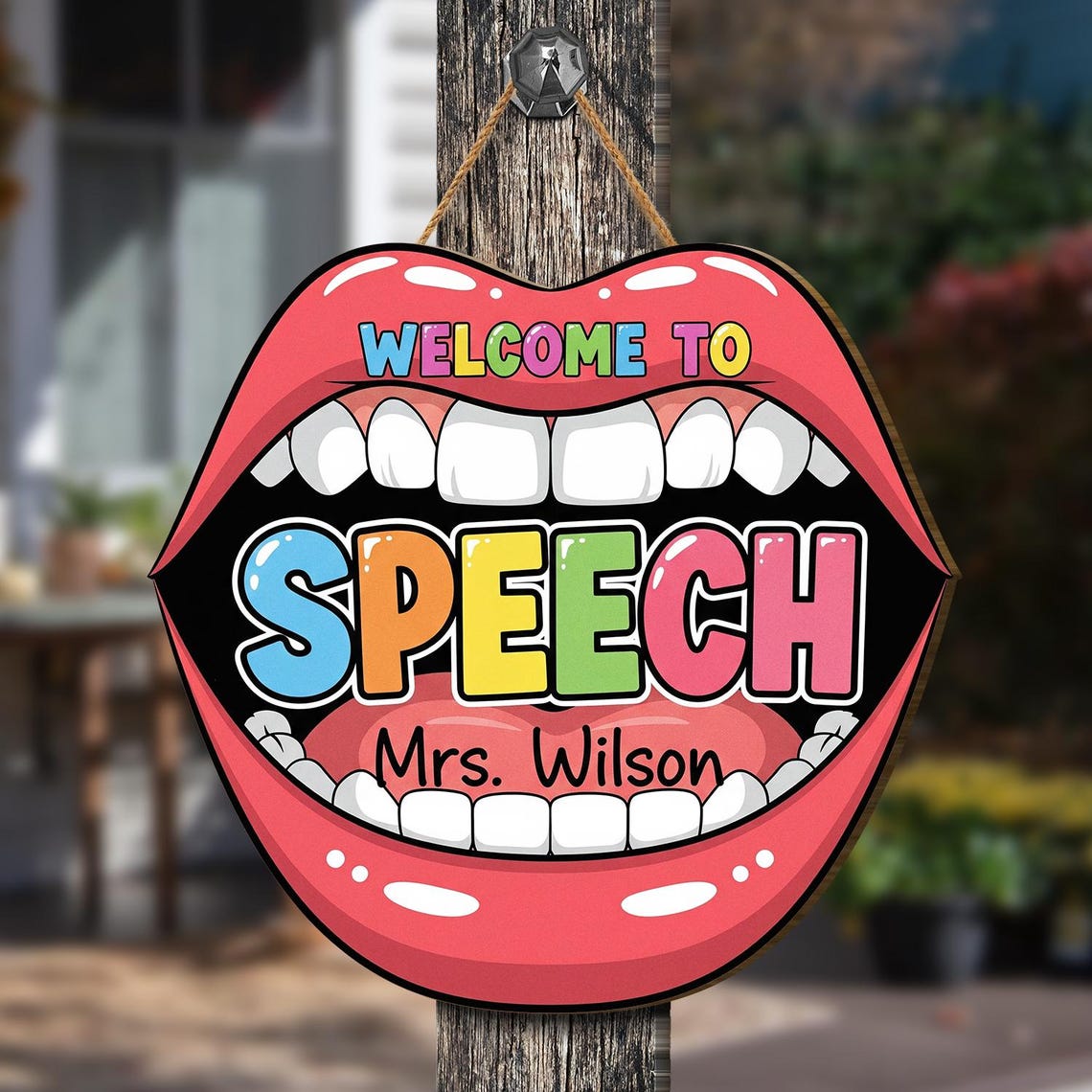Welcome to Speech Door Sign – Personalized Speech Therapy Decor for ...