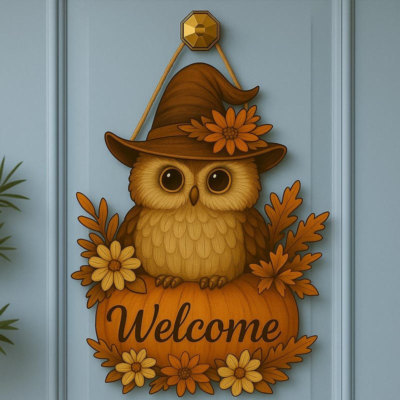 Owl Door Decoration - Etsy