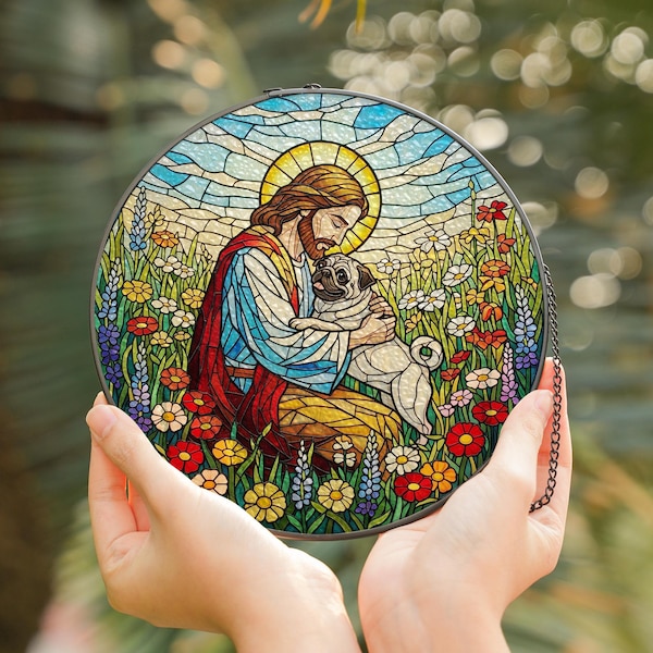 Mops jesus art - Etsy.de