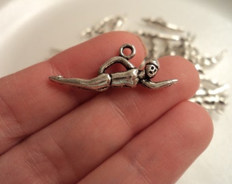 Swimmer charm | Etsy