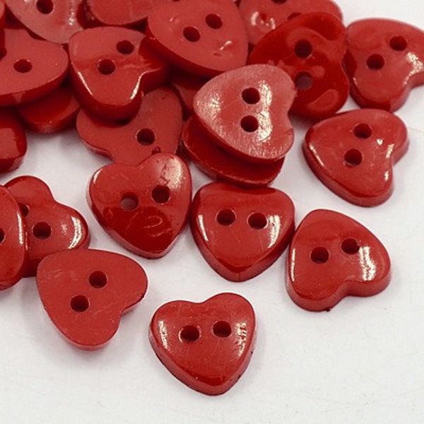 Heart Shape Buttons - Etsy
